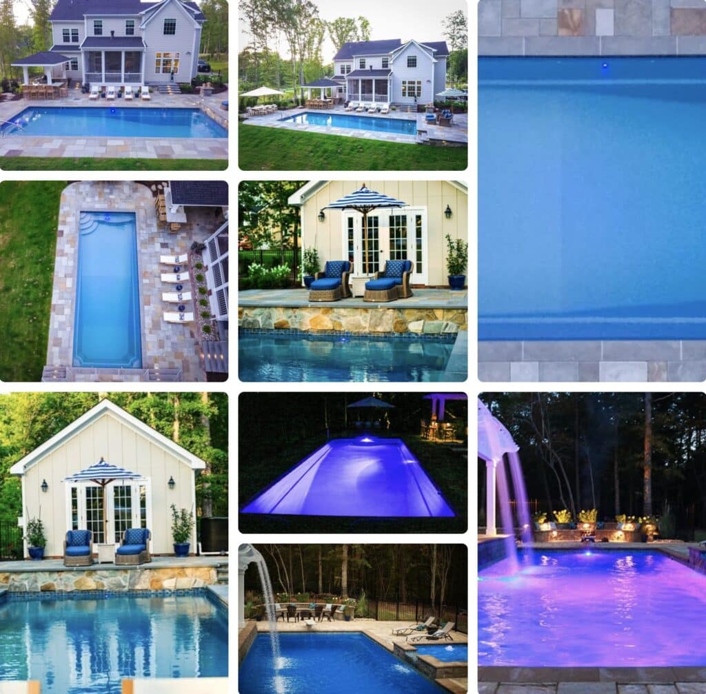 T40-Collage - Fiberglass Pool Builder | Bella Blue Pools Ohio